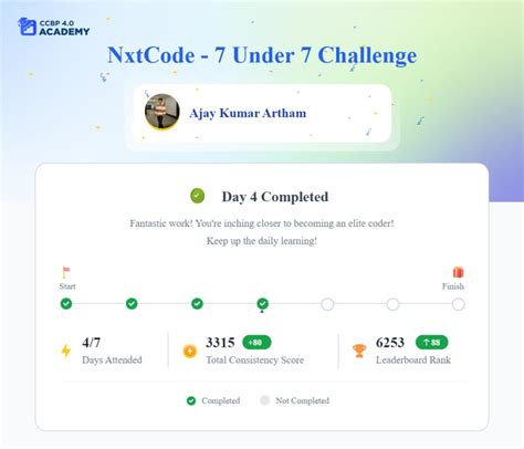 ajay kumar artham on linkedin nxtcode7under7challenge nxtcode nxtwave ccbp ccbpians