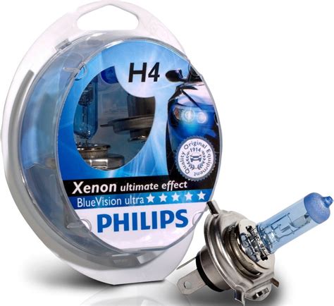 Автолампы Филипс Philips Blue Vision ultra H1, H3, H4, H7, HB3 9005 ...