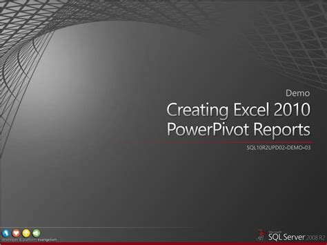 Ppt Analysis And Reporting With The Excel 2010 Client 03 Creating