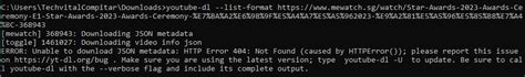 Mewatch Unable To Download Video Unable To Download Json Metadata