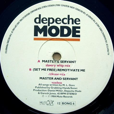Depeche Mode Master And Servant 1984