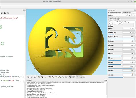3d Part Design With Inkscape And Openscad 56 Combining Intersect With Surface