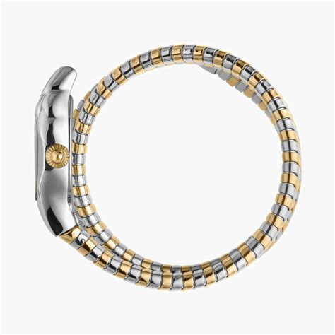 Just Cavalli Womens Silver And Gold Watch Silver Dial Jc1l022m0045