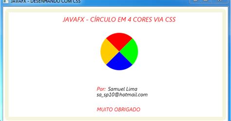 Samuel Lima Programador Ccjava Javafx Círculo Em 4 Cores Via Css