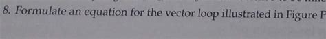 Solved 8 Formulate An Equation For The Vector Loop