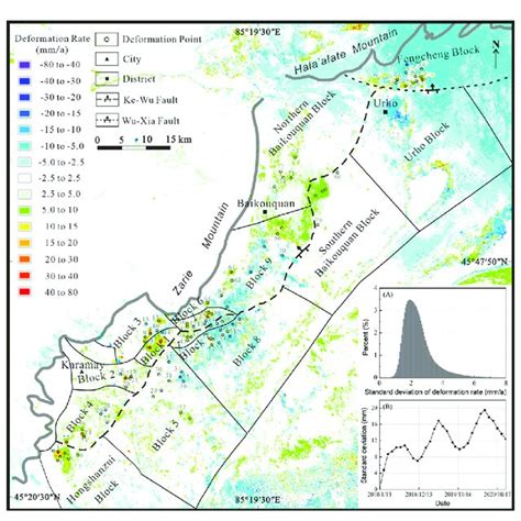 Deformation Rate Map In The Line Of Sight Los Direction Obtained By Download Scientific