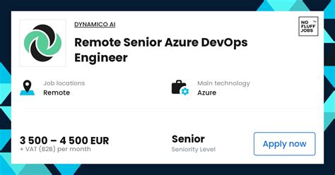 Remote Senior Azure Devops Engineer Job Devops Dynamico Ai Remote