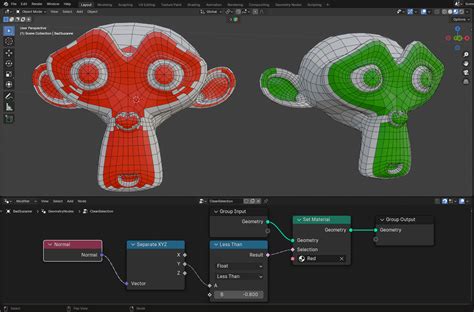 Refining Material Assignment In Blender Geometry Nodes Based On Neighboring Faces Blender