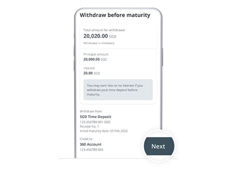 Withdraw Time Deposit Before Maturity Help And Support Ocbc Singapore