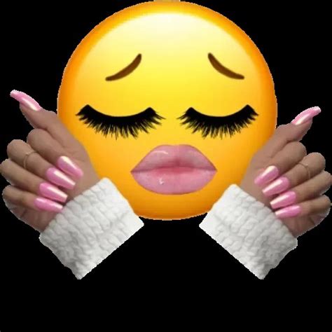 Create Meme Smiley Face With Lips And Nails Emoji With Nails And Lips