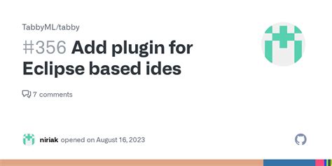 Add Plugin For Eclipse Based Ides · Issue 356 · Tabbymltabby · Github