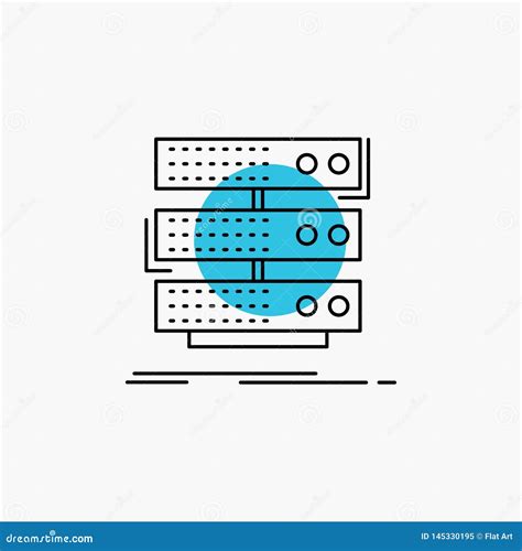 Server Storage Rack Database Data Line Icon Stock Vector Illustration Of Database