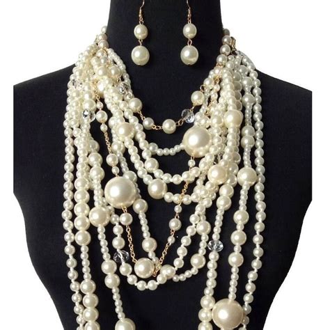 Layered Pearl Necklaces Etsy