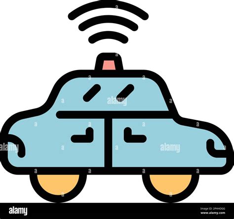 Driverless Car Icon Outline Driverless Car Vector Icon For Web Design Isolated On White