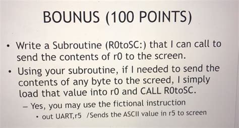 Solved Bounus 100 Points • Write A Subroutine Rotosc