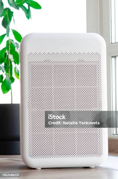 필터 및 청소 공기와 건강한 웰빙 생활 공기 오염 개념을위한 아늑한 가정에서 공기 청정기 가정 생활에 대한 스톡 사진 및 기타 이미지 가정 생활 린스 바람 Istock