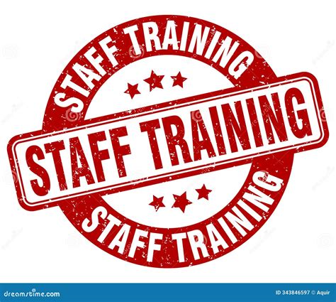 Staff Training Stamp Staff Training Label Round Grunge Sign Stock