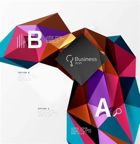 Premium Vector Triangle Mosaic Vector Abstract Template Vector Abstract Background For