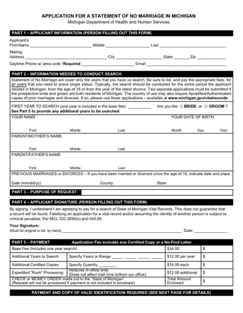 Form Dch 0569 No Mx Download Fillable Pdf Or Fill Online Application For A Statement Of No