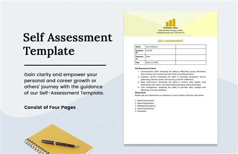 Self Assessment Template In Portable Documents Ms Word Gdocslink