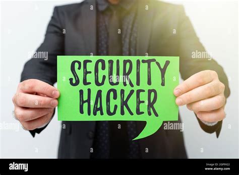 Text Showing Inspiration Security Hacker Business Concept Someone Who Explores Methods For