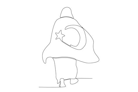 A Woman Wrapped Her Body With A Flag Vector Art At Vecteezy