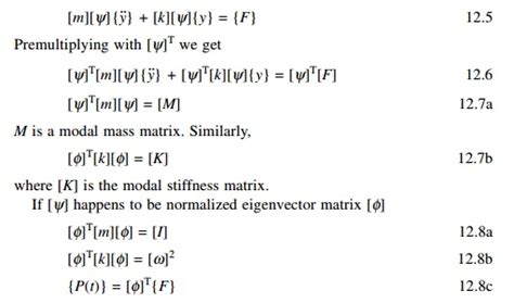 Time History Response By Mode Superposition