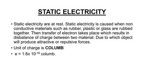 Static Electricity Ppt