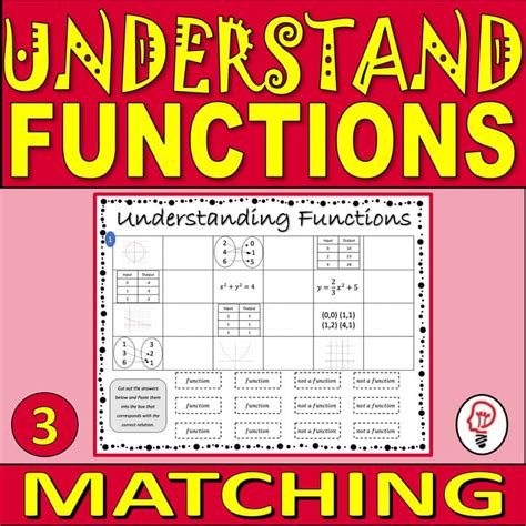 Understanding Functions Matching Activity Cutpaste 8fa1