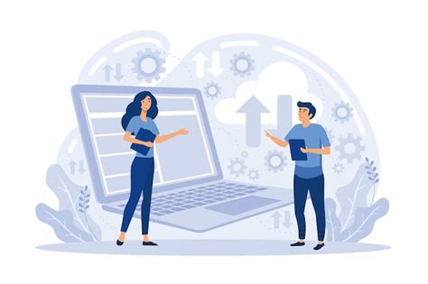 Premium Vector Information Storage Infrastructure Abstract Concept Vector Illustration Set