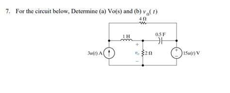 Solved For The Circuit Below Determine A Vo S And B Chegg