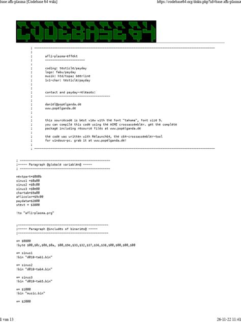 128 Base Afli Plasma Codebase 64 Wiki Pdf Computing Computer Data