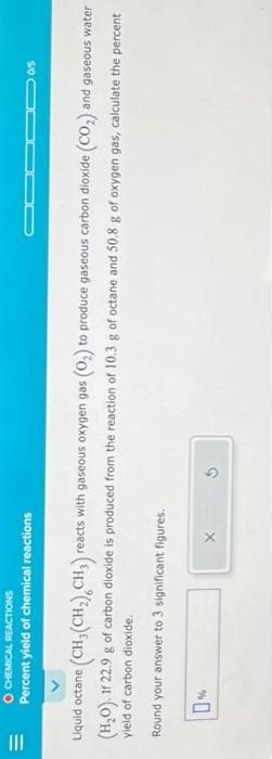 Solved Liquid Octane Ch3 Ch2 6ch3 Reacts With Gaseous