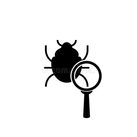 Magnifying Glass Searching For Viruses Magnify Glass Pc Bug Icon Stock Vector Illustration Of