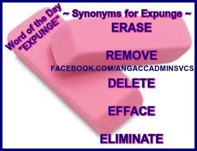 Expunge Erase Remove Delete Efface Eliminate