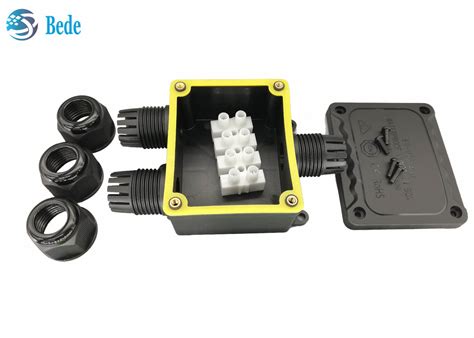 Y Tee Type Outdoor Wire Ip68 Waterproof Junction Box With Terminal Blocks