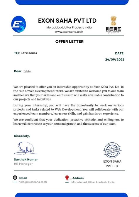 Idris Musa On Linkedin Frontenddeveloper Internship Webdevelopment