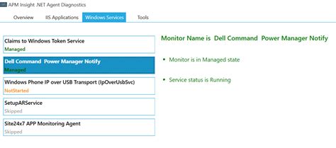 Windows Service Performance Monitoring Online Help Site X