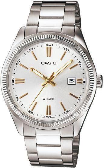 Наручные часы Casio Mtp 1302d 7a2 Vdf Белые с золотистым стальные минеральное стекло фото