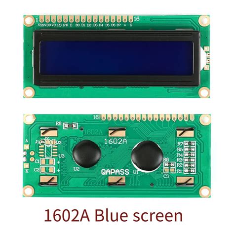 i2c compatible 1602 lcd module with blueyellow green backlight display