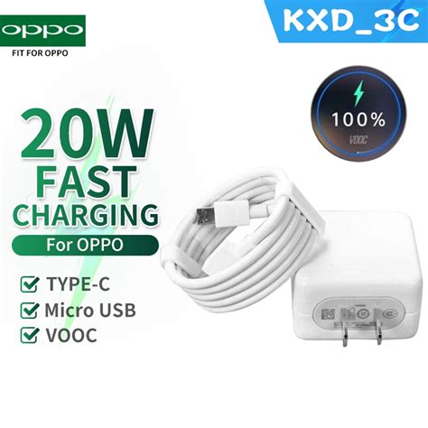 Oppo W Vooc Fast Charger Set Micro Type C Adapter Fast Charging Cable For Android R A A