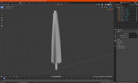 중국식 파라솔 닫힌 흰색 3d 모델 19 3ds Blend C4d Fbx Max Ma Lxo Obj Free3d