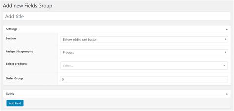 how to add custom product fields in woocommerce