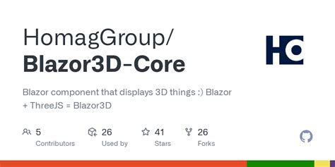 Github Homaggroup Blazor3d Core Blazor Component That Displays 3d Things Blazor Threejs