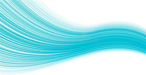 Vibrant Blue Minimal Abstract Curved Wavy Lines On The White Background Stock Image Image Of