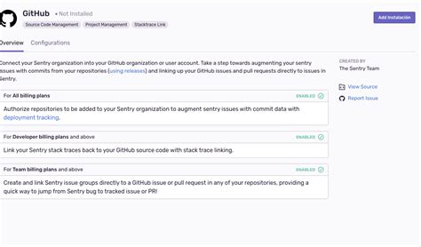 Github Integration Problem Not Installed · Issue 30092 · Getsentry
