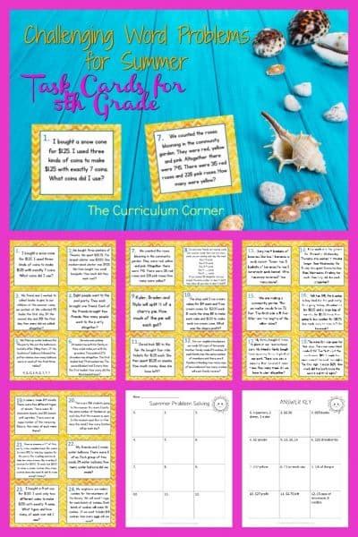 Summer Challenge Problem Solving The Curriculum Corner 4 5 6