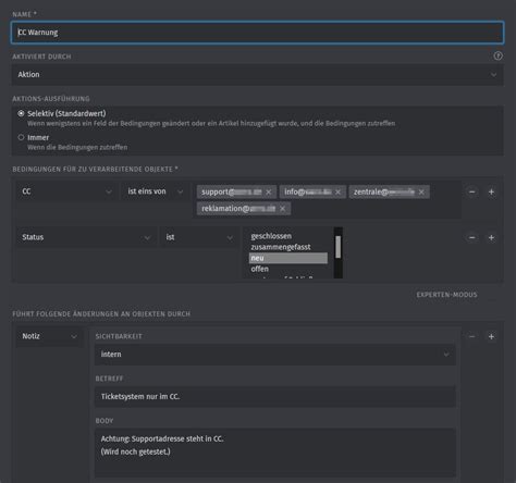 Trigger With Cc Condition Not Working Technical Assistance Zammad Community
