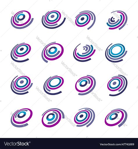 Rotation Design Elements Royalty Free Vector Image