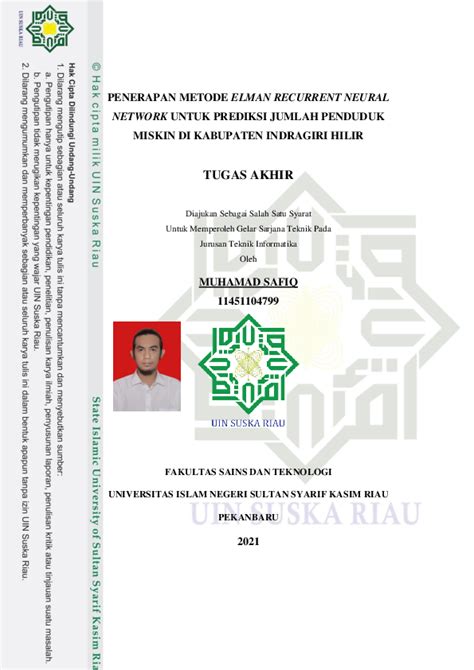 Pdf Penerapan Metode Elman Recurrent Neural Network Untuk Prediksi Jumlah Penduduk Miskin Di